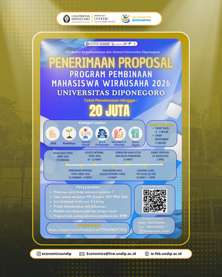 Undip Buka Penerimaan Proposal Program Pembinaan Mahasiswa Wirausaha ...